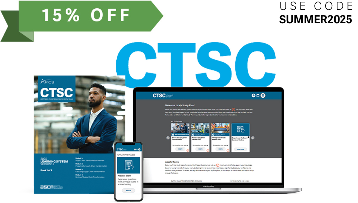 CTSC - Certified in Transformation for Supply Chain | ASCM